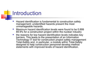 Safety hazard-identification-on-construction-projects | PPT | Civil ...