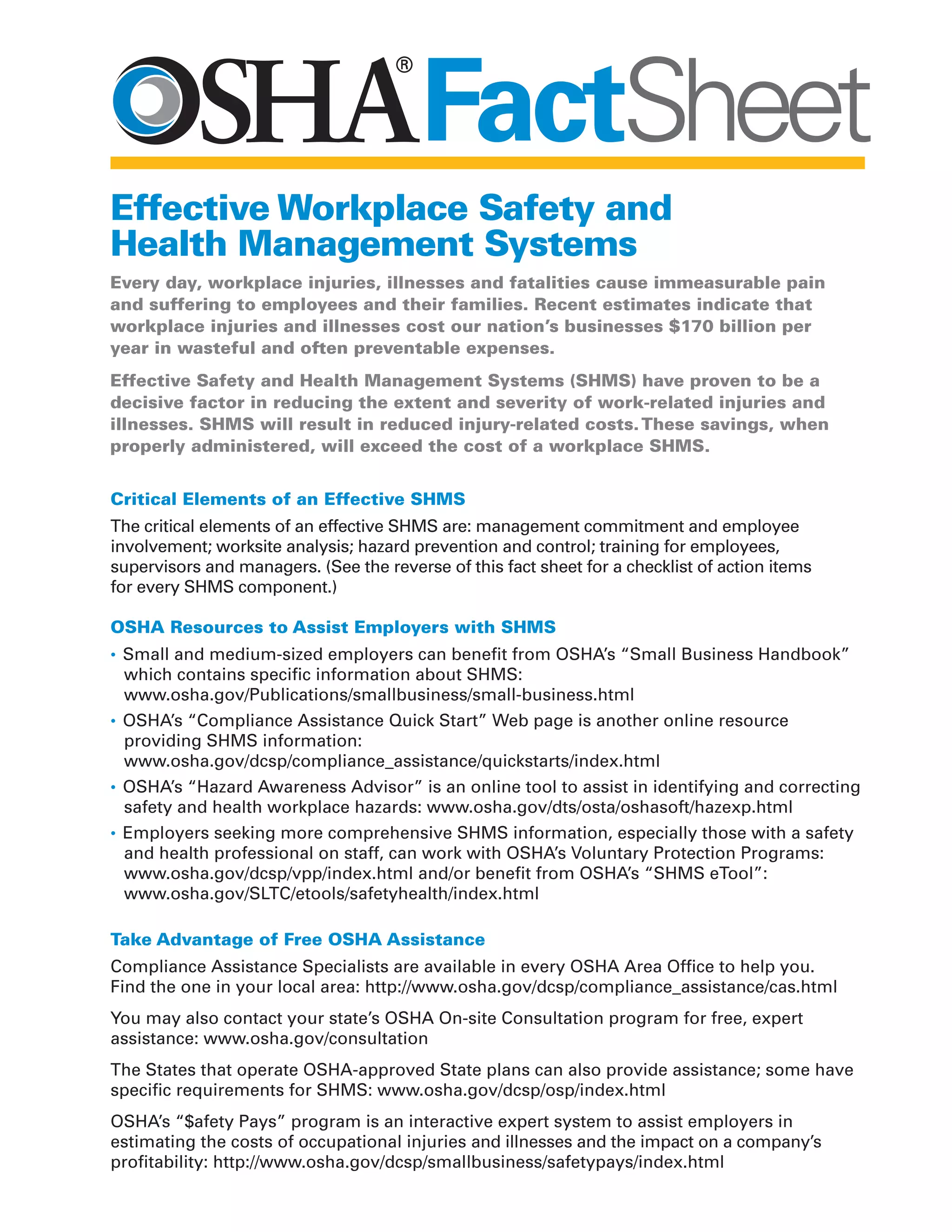 Safety health-management-systems | PDF