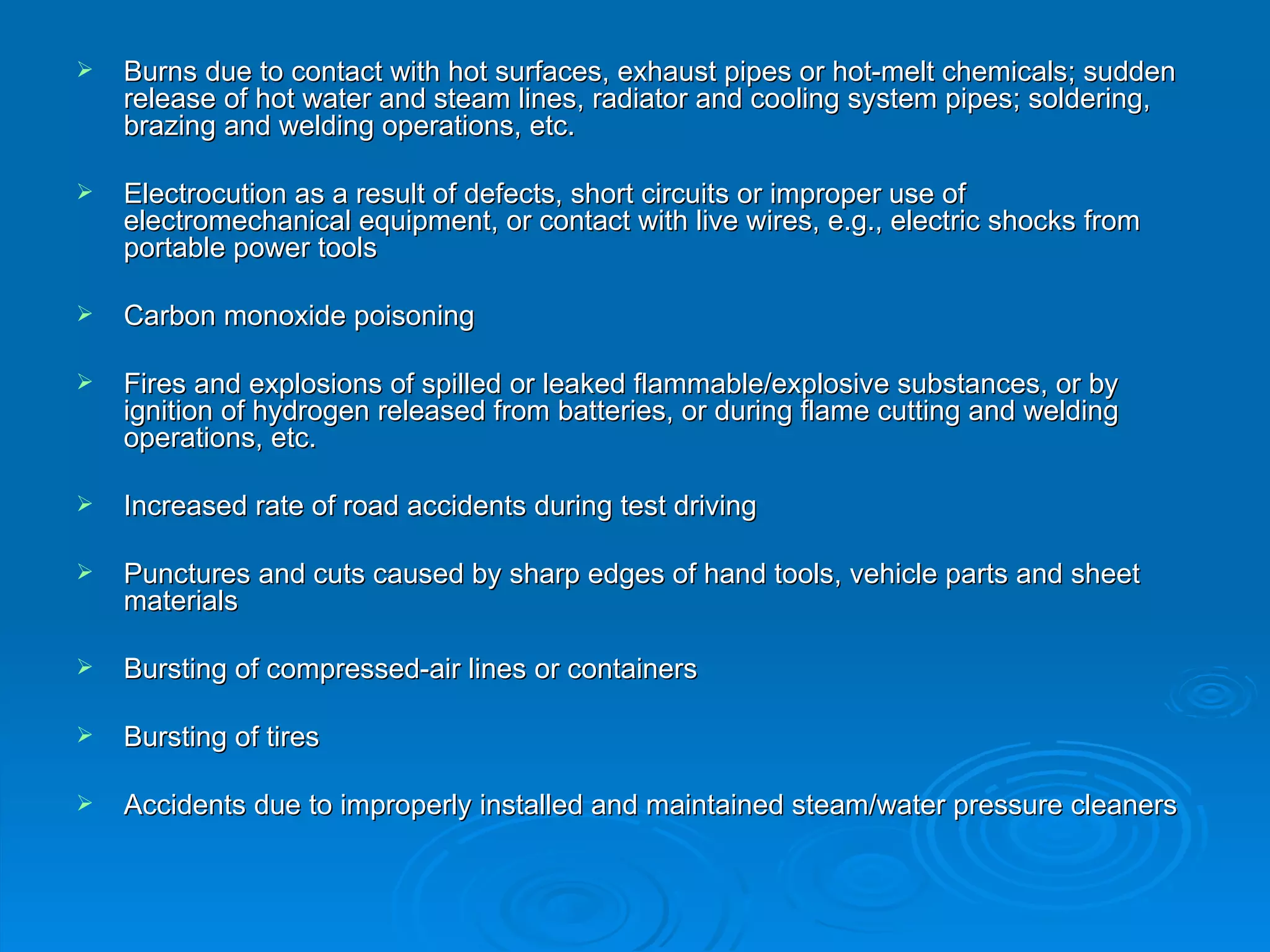 Safety In Automobile Garages | PPT