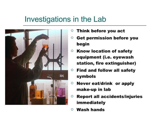 Safety In The Lab2 | PPT