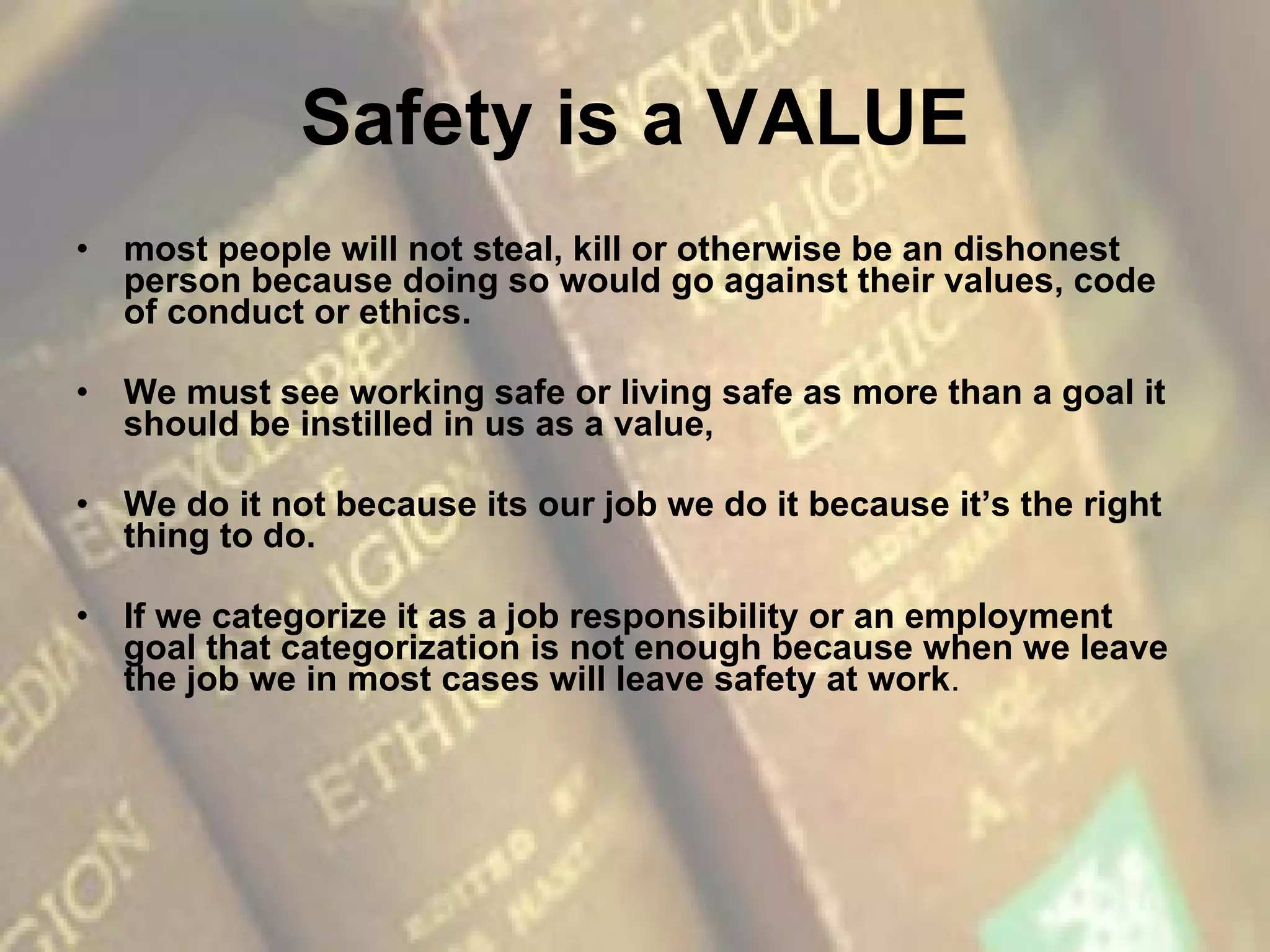 Safety as a value | PPS