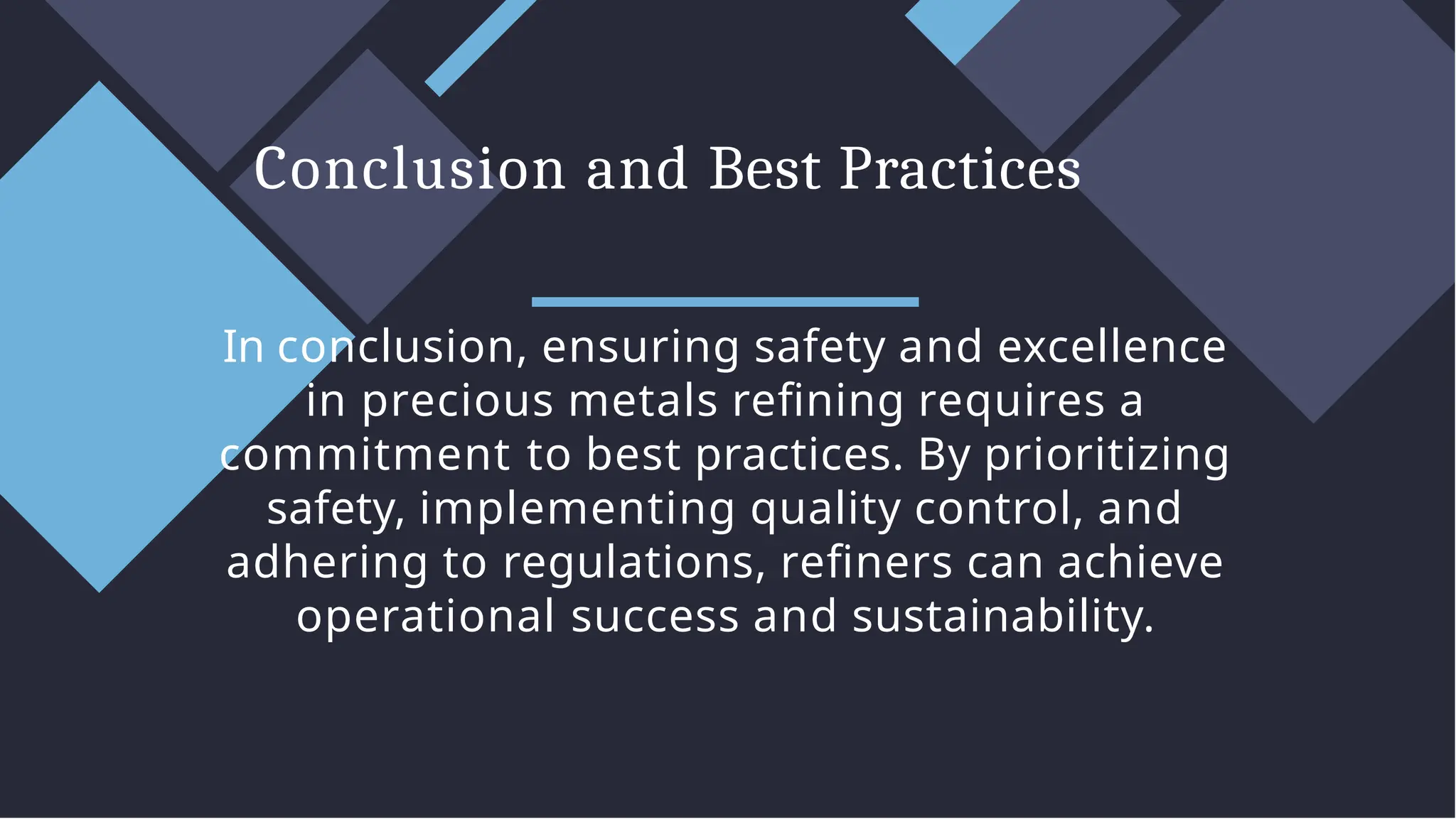 Safety Measures and Best Practices in Precious Metals Refining | PPTX