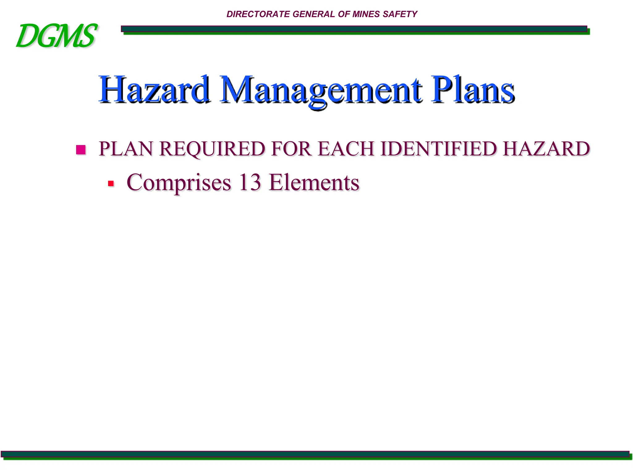 Safety Management Plan for Mine working.ppt