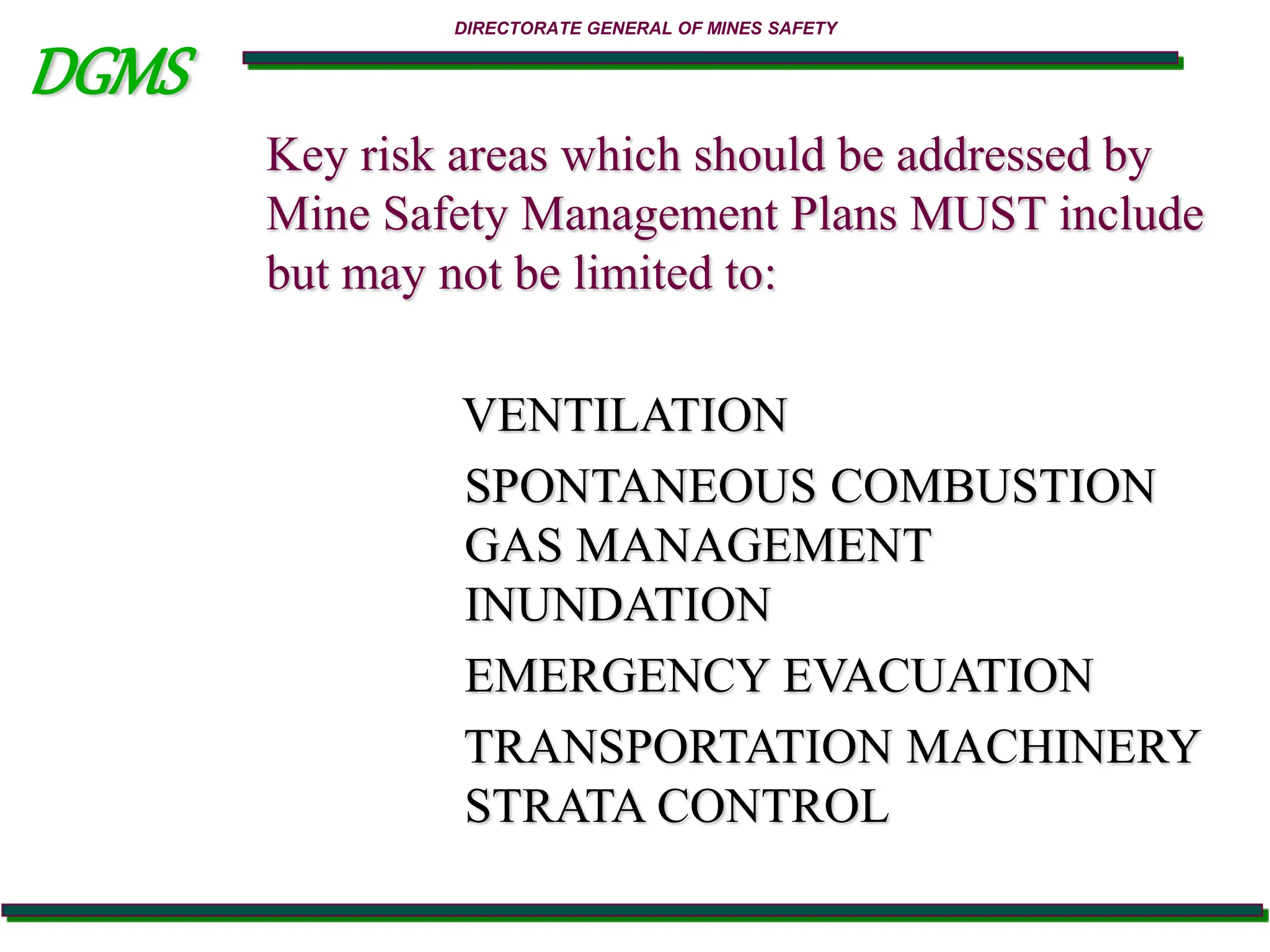 Safety Management Plan for Mine working.ppt