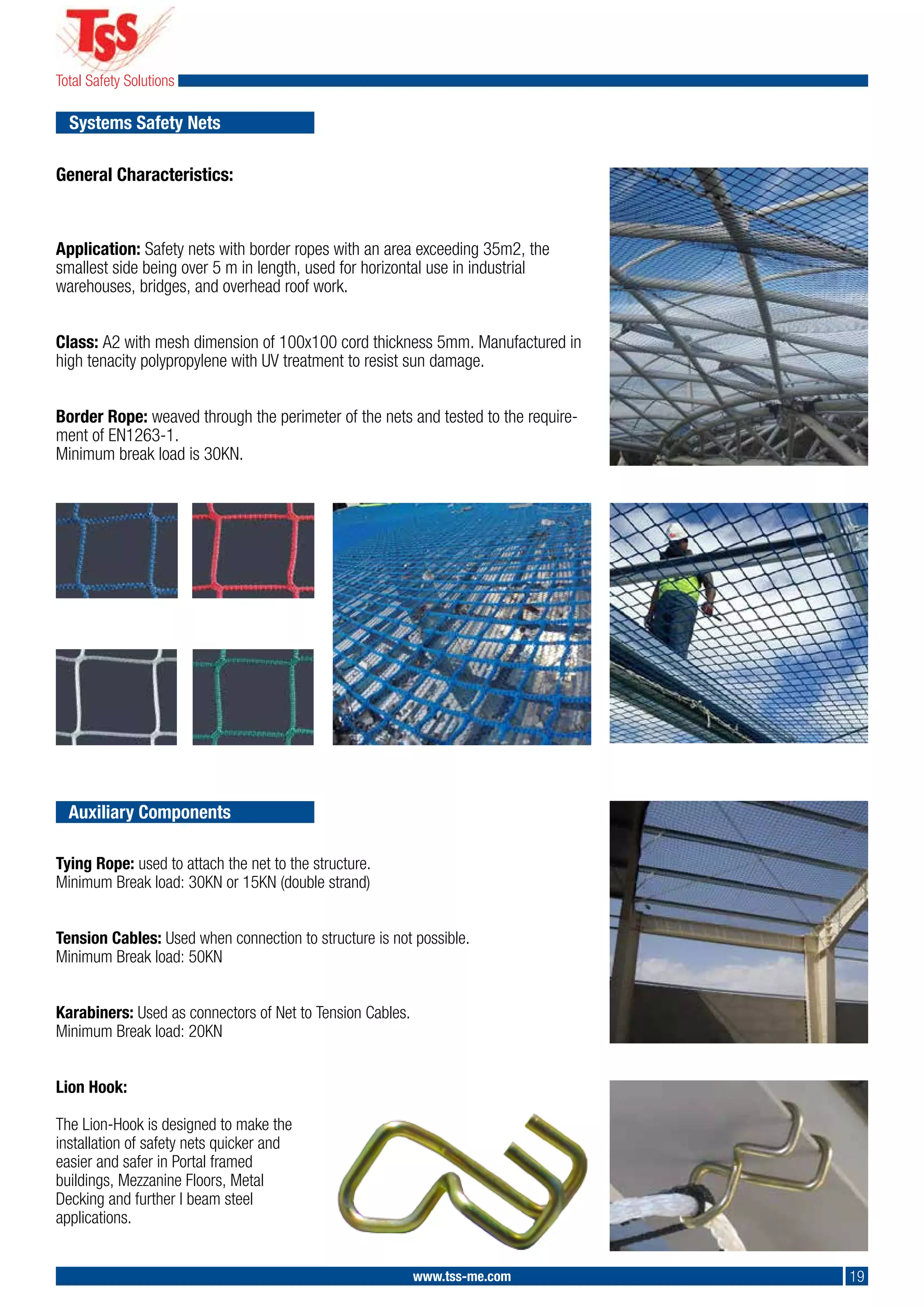 TSS Safety Net Fans - Fall Protection Systems | PDF