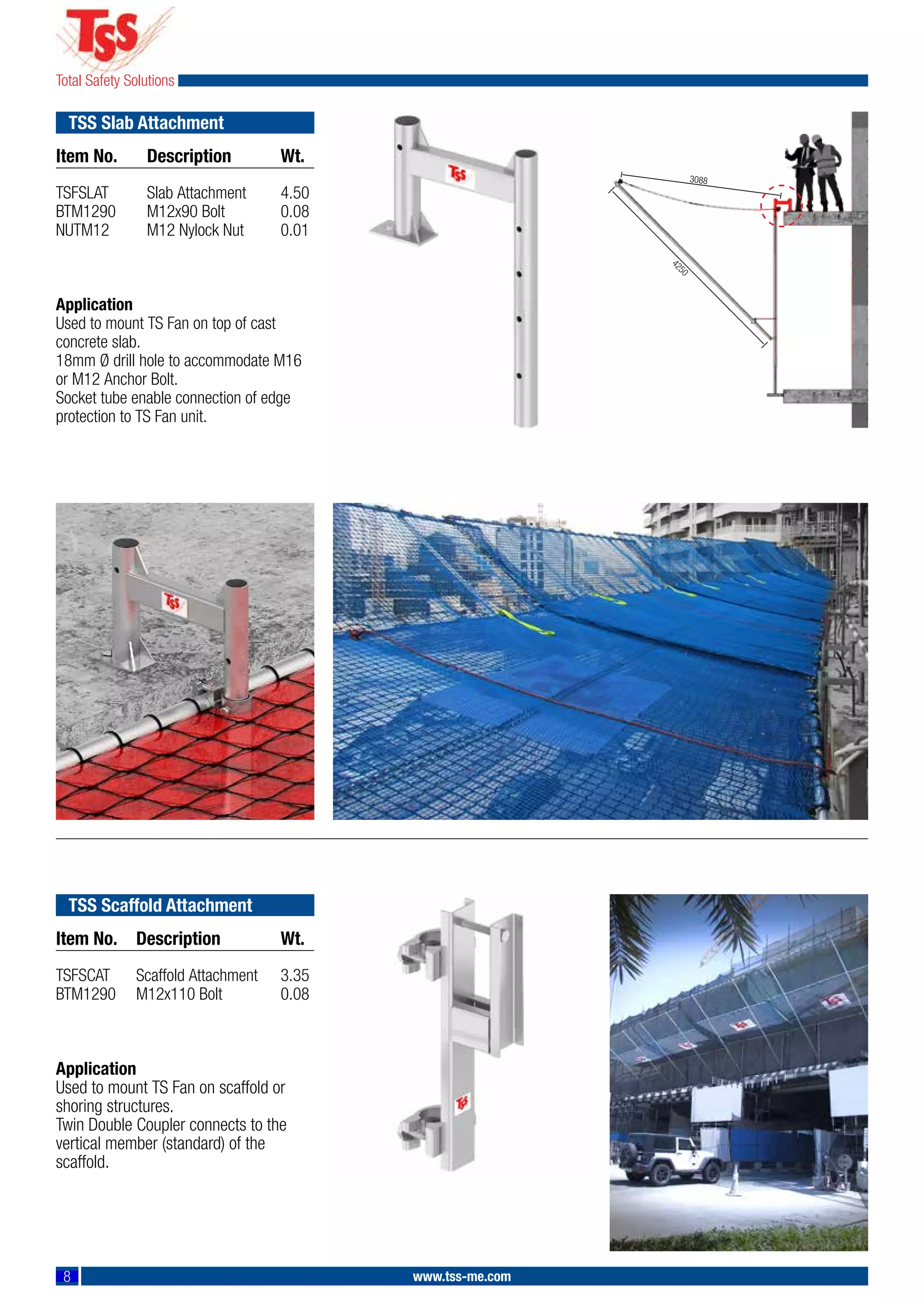 TSS Safety Net Fans - Fall Protection Systems | PDF