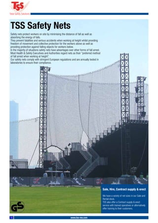 TSS Safety Net Fans - Fall Protection Systems | PDF