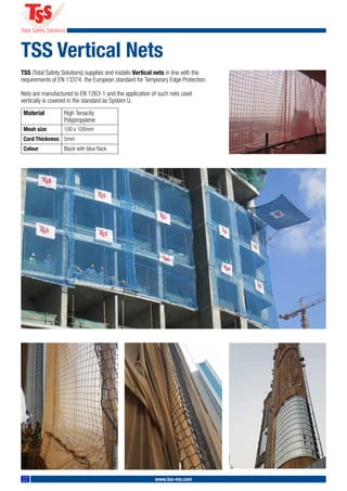 TSS Safety Net Fans - Fall Protection Systems | PDF