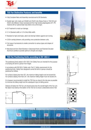 TSS Safety Net Fans - Fall Protection Systems | PDF