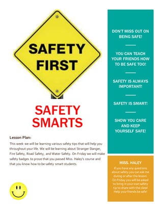 Safety Smarts Flyer | DOCX