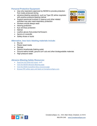 Safety Tip: Protect Workers from Abrasive Blasting Hazards | PDF