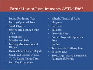 2012 CPSC Safety Academy: ASTM F963 Toy Safety Standard | PPT
