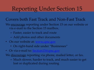 2012 Safety Academy: Fast Track Program | PPTX