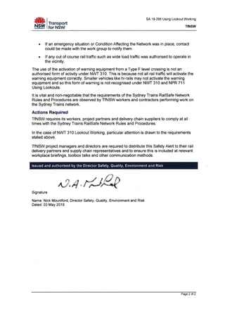 Safety alert sa 18 295 low | PDF