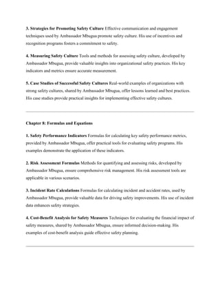 SAFETY AMBASSADOR - Ambassador Steve Mbugua Safety Ambassador | PDF