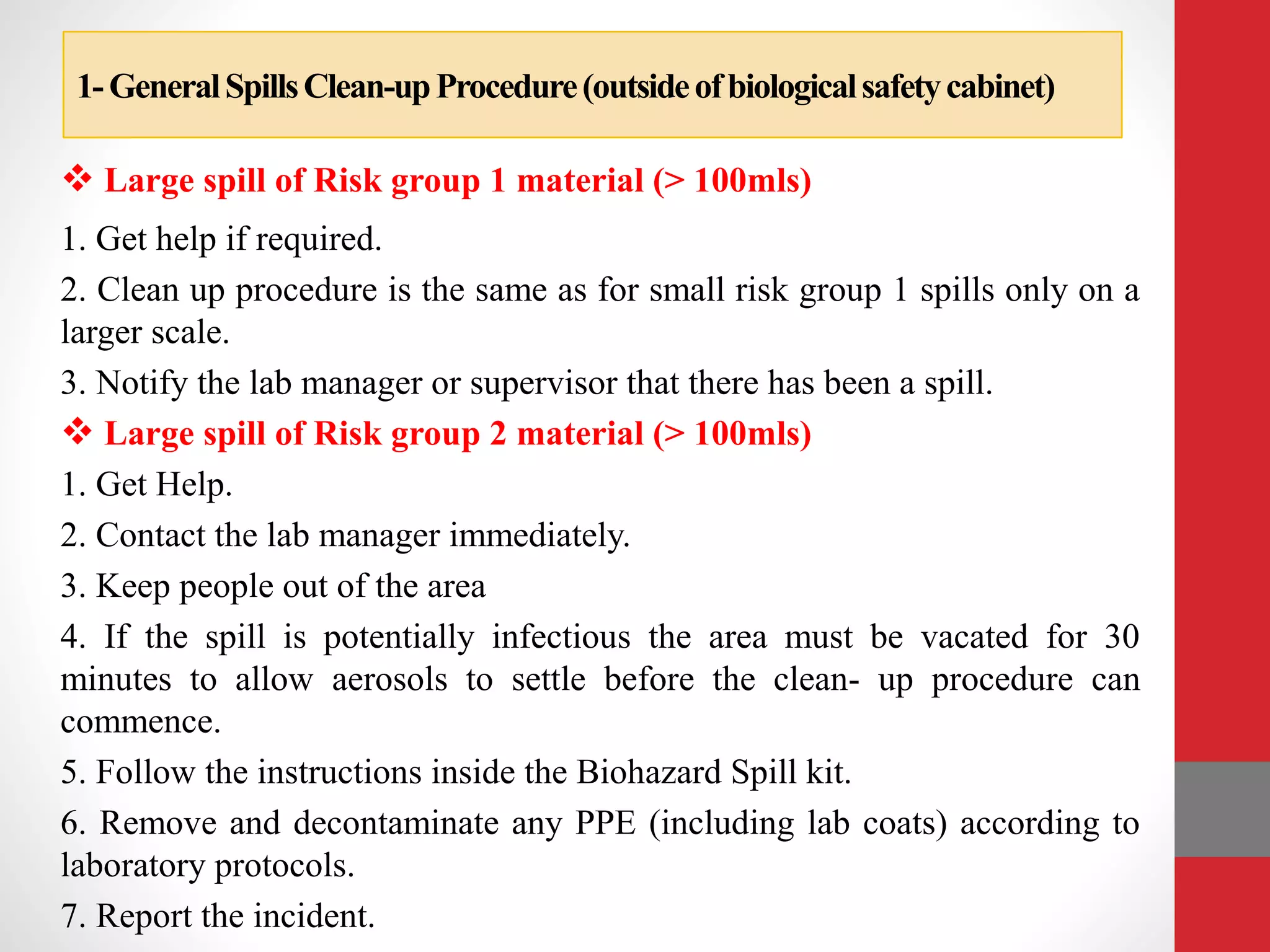 safety and biosecurity (lab 10).Procedures for Handling Hazardous ...