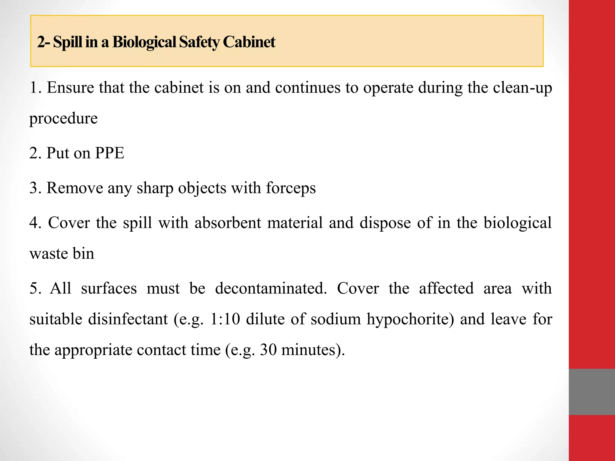 safety and biosecurity (lab 10).Procedures for Handling Hazardous ...