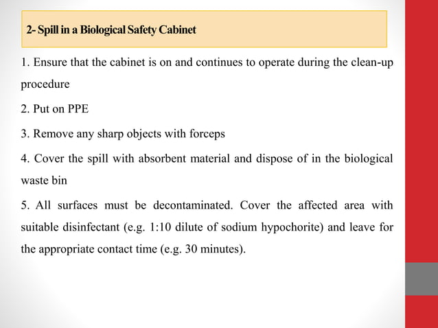 safety and biosecurity (lab 10).Procedures for Handling Hazardous ...