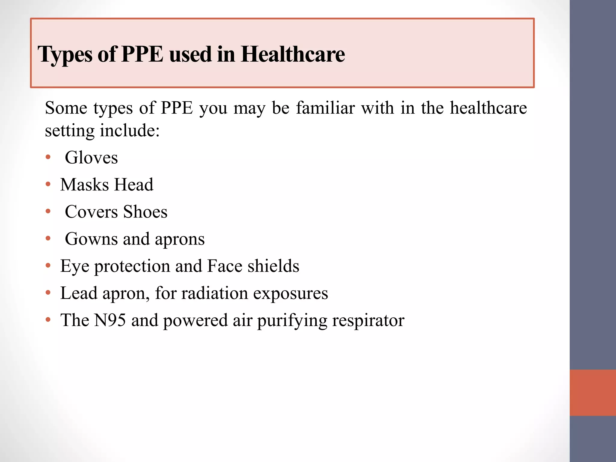 safety and biosecurity (lab3).Personal protective equipment (PPE) | PPTX