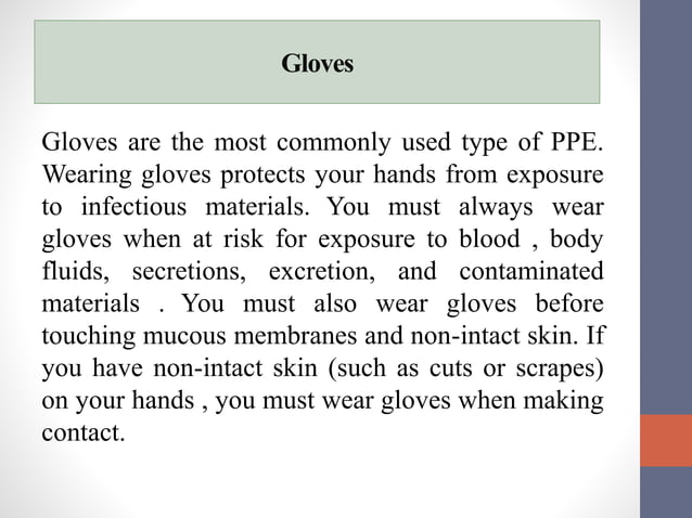 safety and biosecurity (lab3).Personal protective equipment (PPE) | PPTX | Infectious Diseases ...
