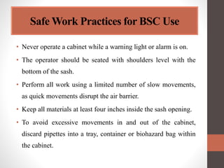 safety and biosecurity (lab4).Biosafety Cabinets (BSCs) | PPT