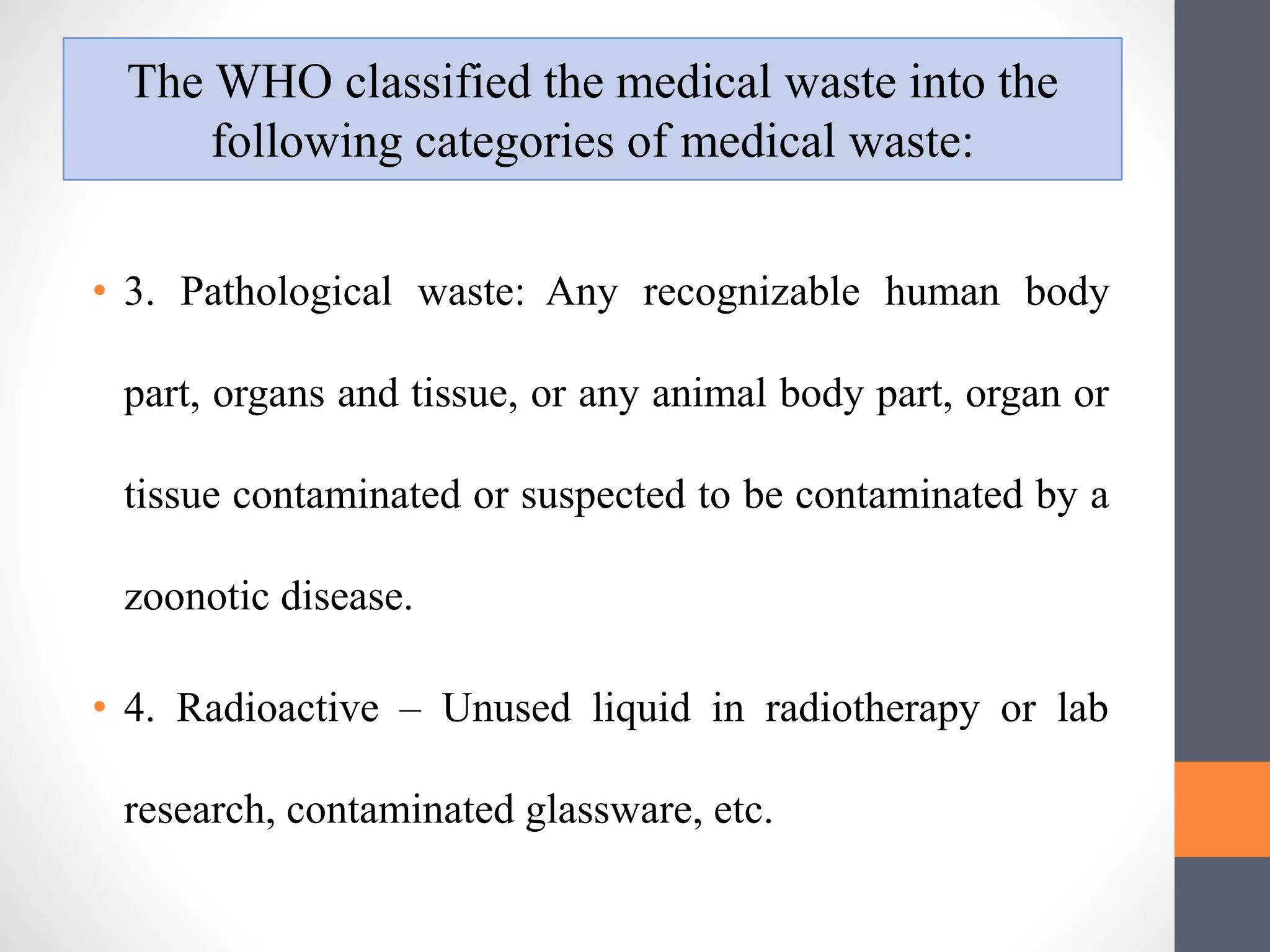 safety and biosecurity (lab 7).The Medical Waste | PPTX