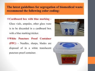 safety and biosecurity (lab 7).The Medical Waste | PPTX
