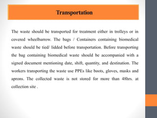 safety and biosecurity (lab 8).Storage and Containment of waste | PPT