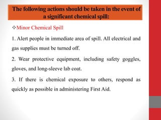safety and biosecurity (lab 9).Procedures for Handling Hazardous Spills ...