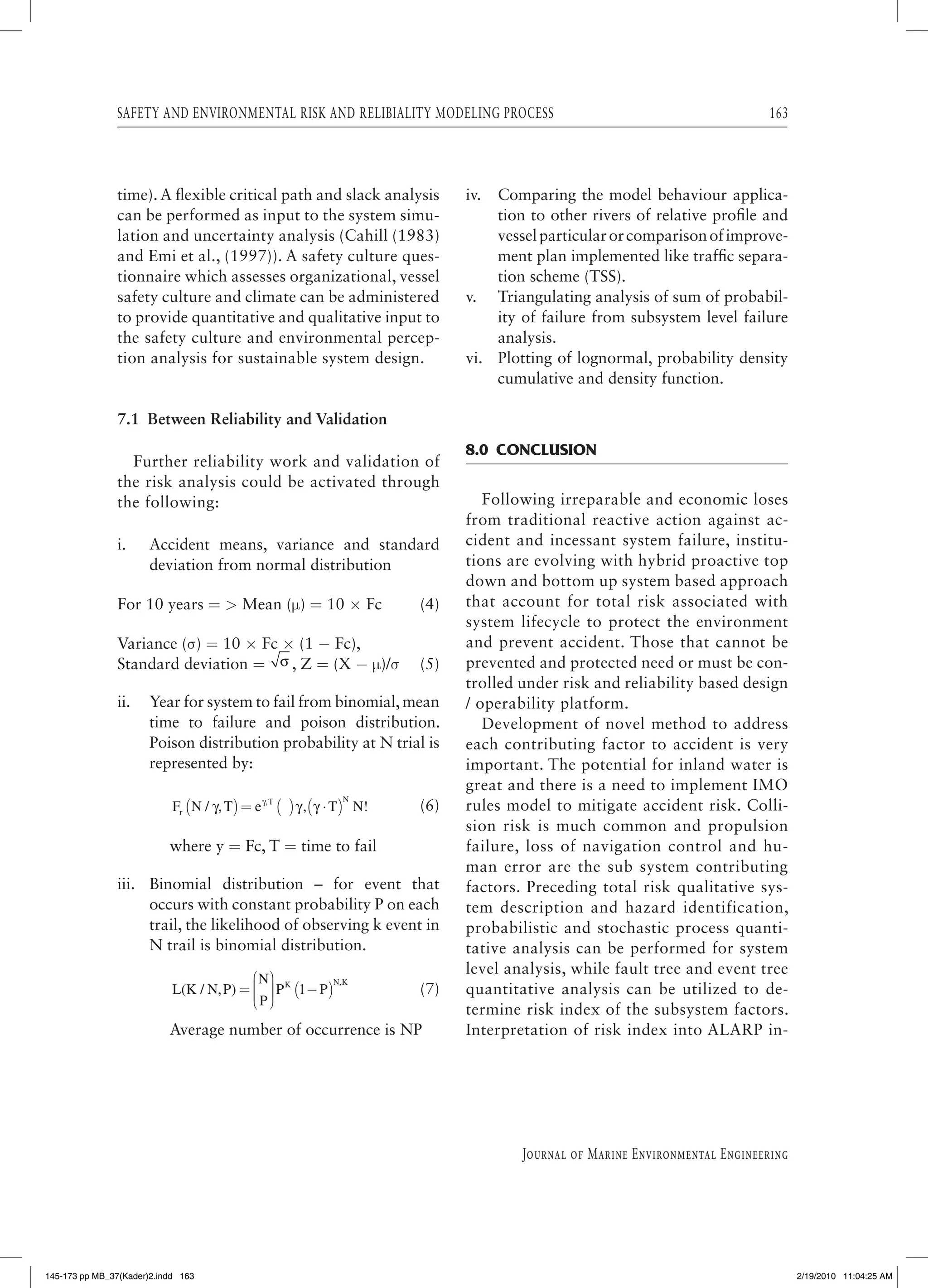 Safety and environmental risk and reliability modeling | PDF