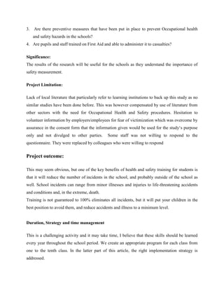 Safety and health at School | PDF