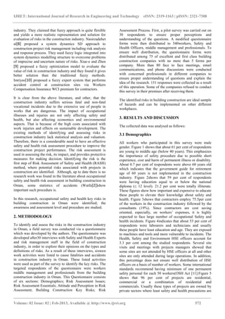 Safety and health risk assessment at oman building construction ...