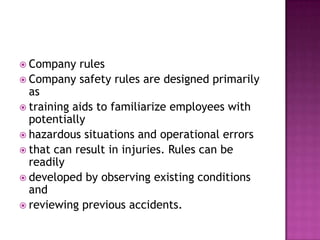Safety and health rules and regulations | PPTX