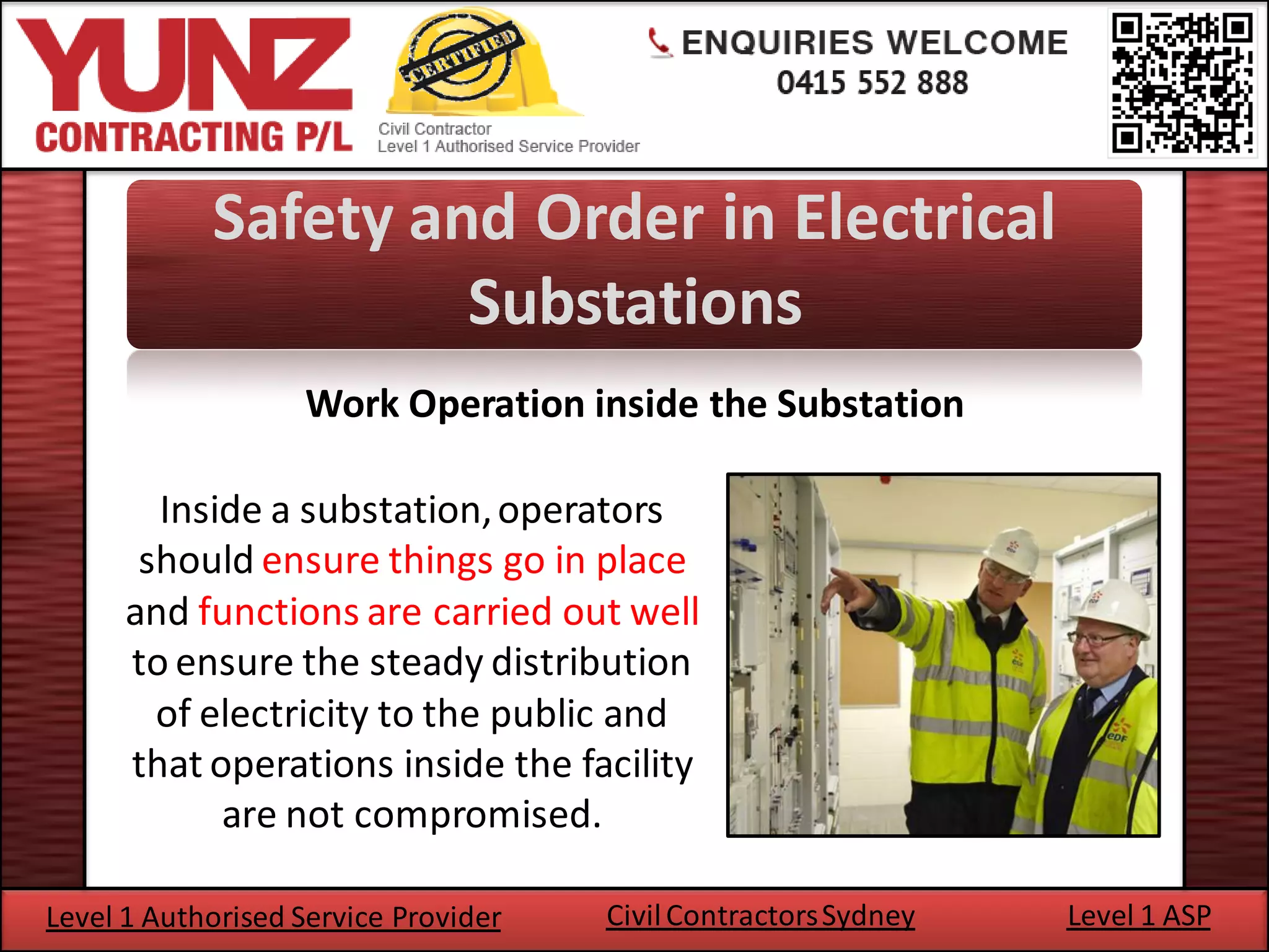 Safety and order in electrical substations | PDF