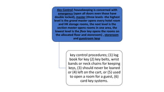 Safety and Security (HOUSEKEEPING) | PDF