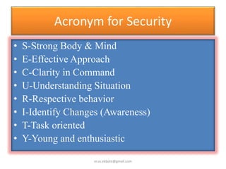 security Guards - Duties & Discipline | PPSX