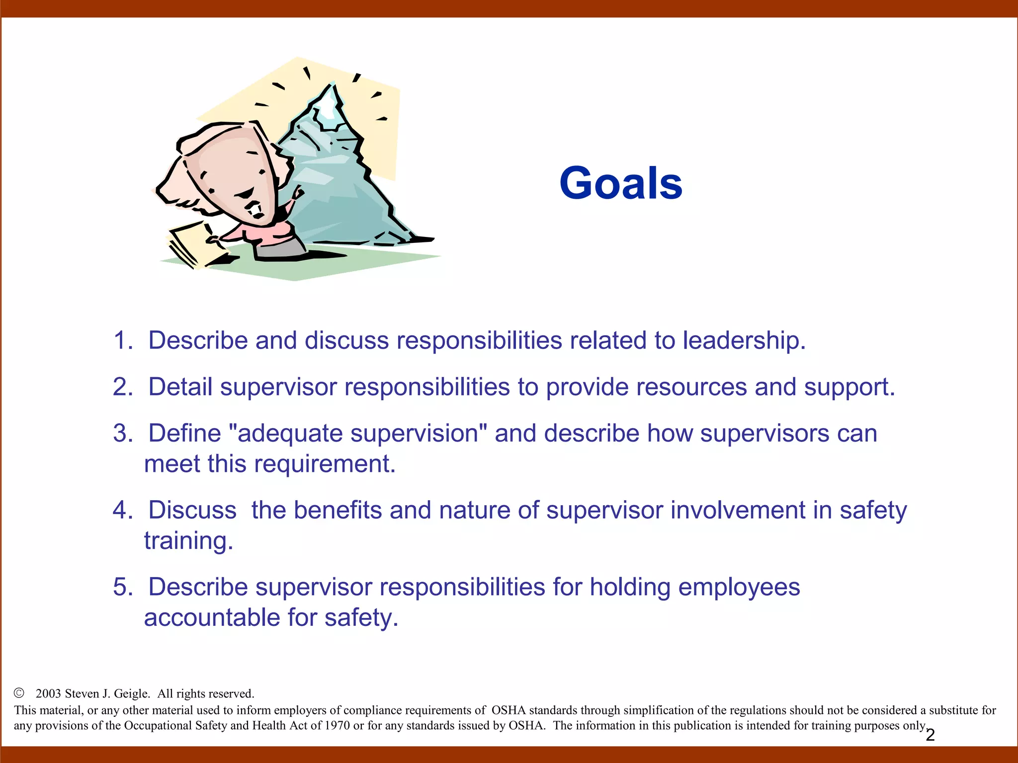 Safety and the supervisor | PPT