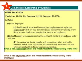 Safety and the supervisor | PPT