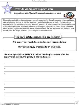 Safety and the supervisor | PPT