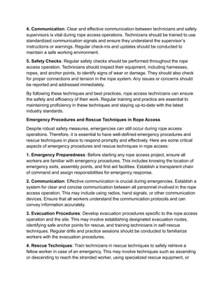 Safety and Working Guidelines for Rope Access | PDF