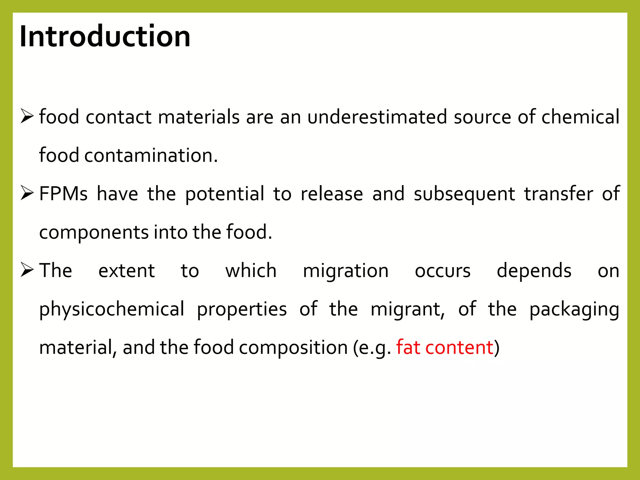 Safety aspects of packaging materials | PPTX