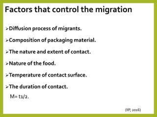 Safety aspects of packaging materials | PPTX