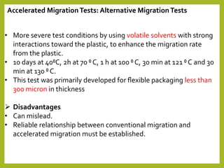 Safety aspects of packaging materials | PPTX
