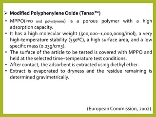 Safety aspects of packaging materials | PPTX