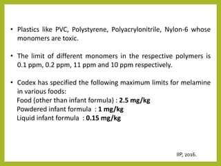 Safety aspects of packaging materials | PPTX