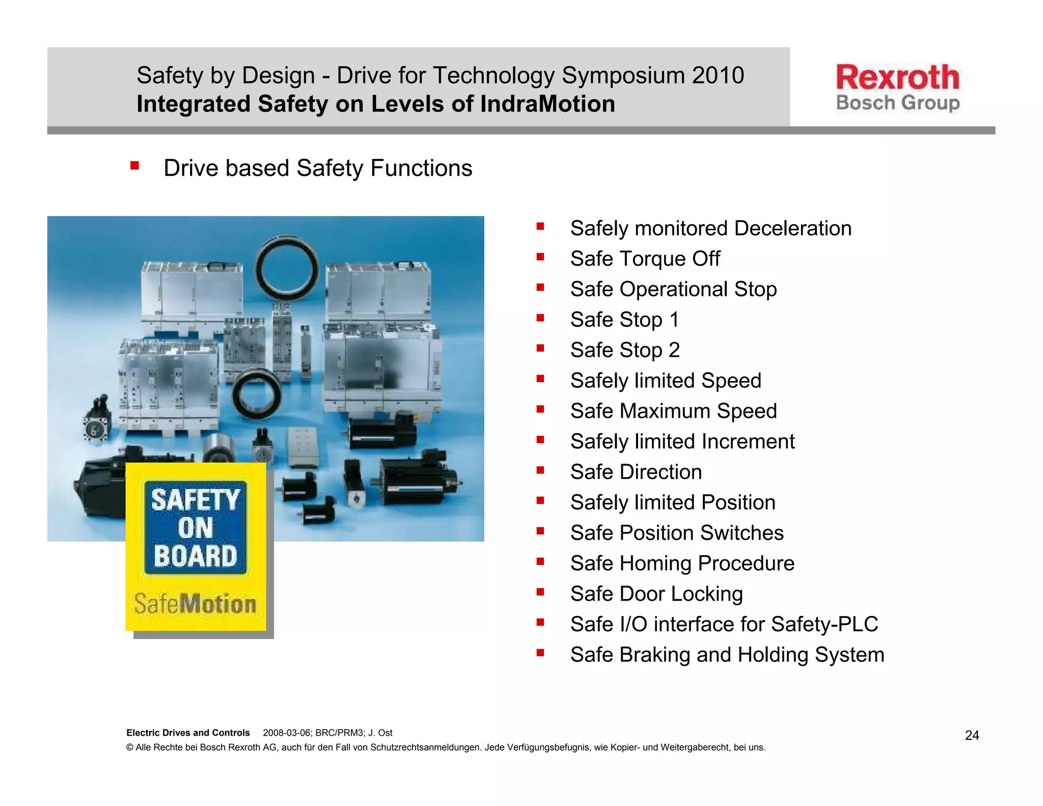 Safety by Design: Soft Safety, Safe PLC and Integrated Drive Technology ...