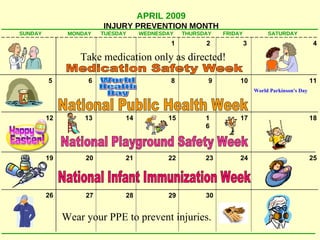2009 Safety Calendar | PPT