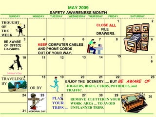 2009 Safety Calendar | PPT