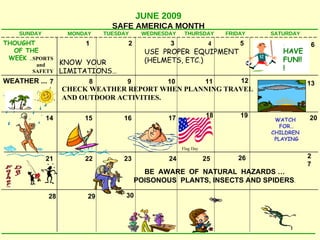 2009 Safety Calendar | PPT
