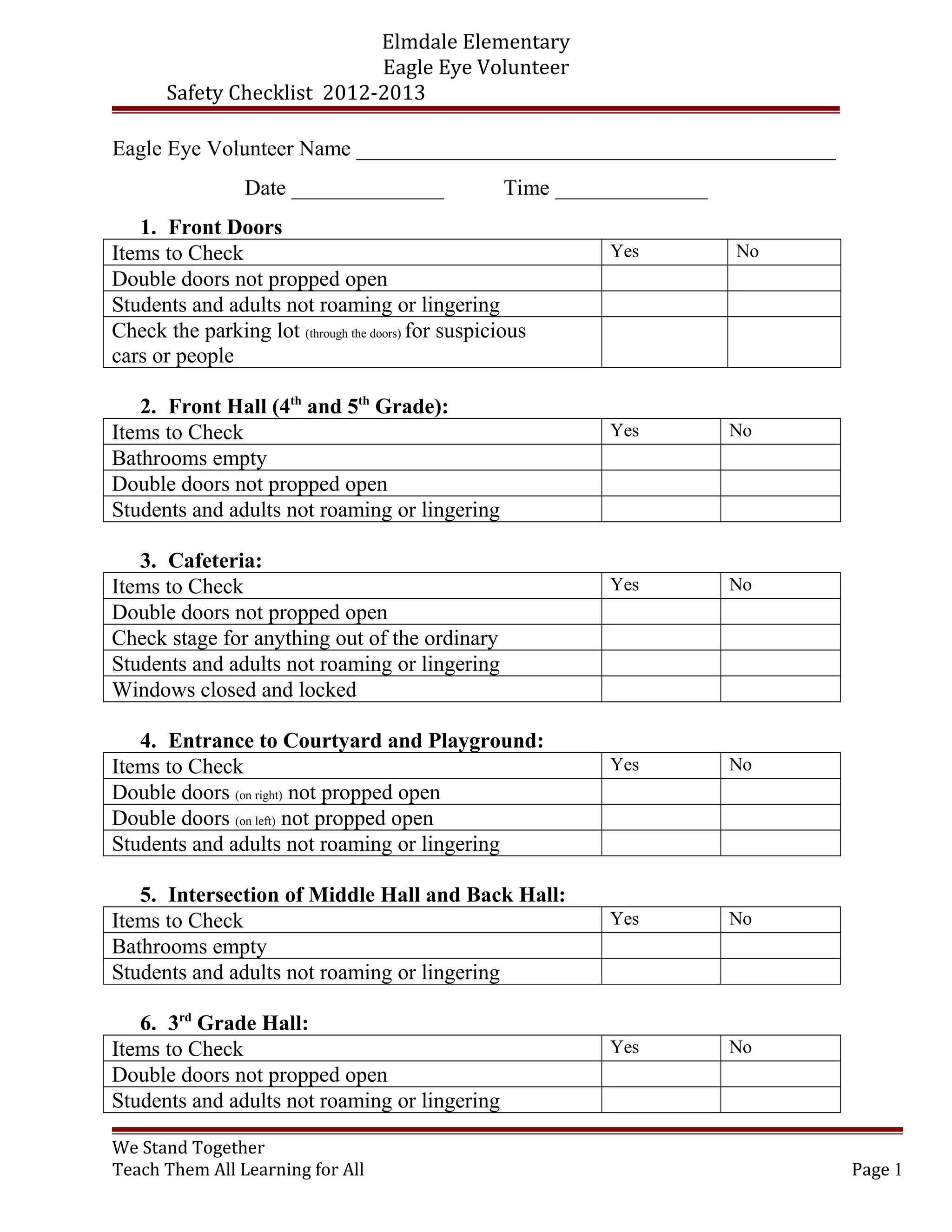 Safety checklist | DOC